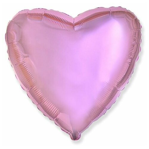Воздушный шар фольгированный Flexmetal Сердце, светло-розовый, 46 см, 1 шт.