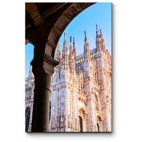 Модульная картина Миланский собор с необычного ракурса40x60
