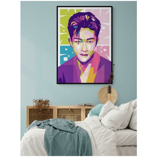 Постер / Плакат / Картина на холсте STRAY KIDS - Бан Чан 50x70 в подарочном тубусе