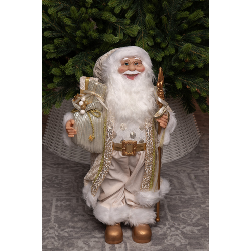 Дед Мороз Королевский в золотом наряде 45 см, ЕлкиТорг (ZS-S-21838-18)