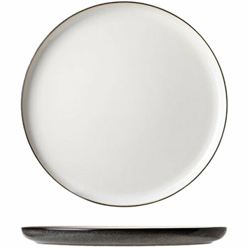 Набор из 2 тарелок "Ciel Blanc" круглая, 21,5х21,5х1,5 см, белый, черный, керамика, Cosy&Trendy, 3445022