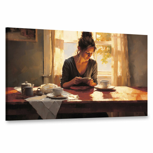 Интерьерная картина 100х60 "Завтрак"