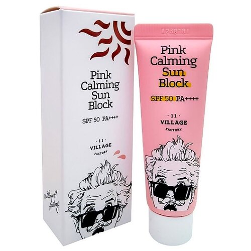 VILLAGE 11 FACTORY Pink Calming Sun Block SPF50 PA++++ Успокаивающий солнцезащитный крем 25мл
