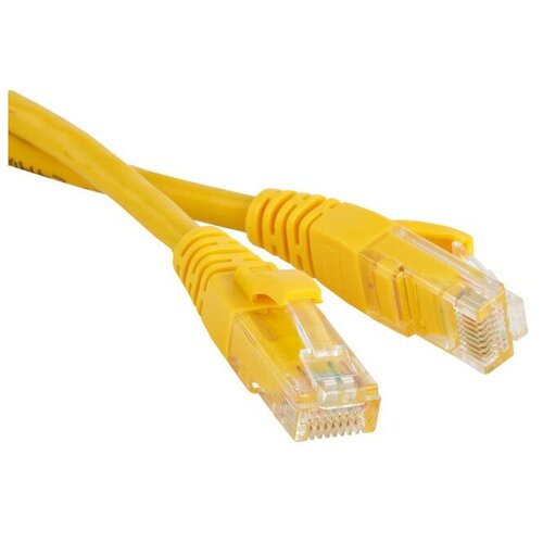 Кабель витая пара патч-корд Hyperline PC-LPM-UTP-RJ45-RJ45-C5e-0.3M-LSZH-YL 0.3m