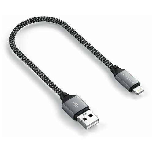 Кабель Satechi USB-A - Lightning (ST-TAL), 0.25 м, 1 шт., серый космос