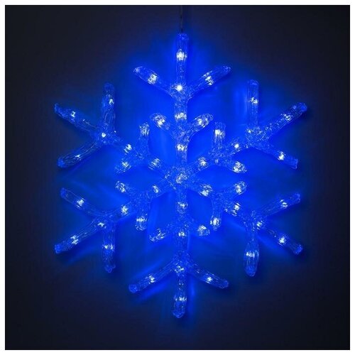 Фигура акрил."Снежинка" 39х39х2 см, 50 LED, 220V, синий