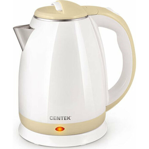 Электрический чайник Centek CT-1026, белый, темно-бежевый