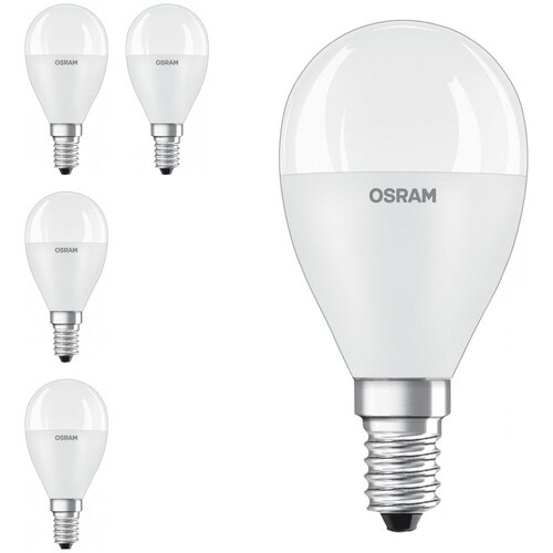 Светодиодная лампа Osram LED Star Classic 8W эквивалент 75W 3000K 806Лм E14 шар (комплект из 4 шт.)