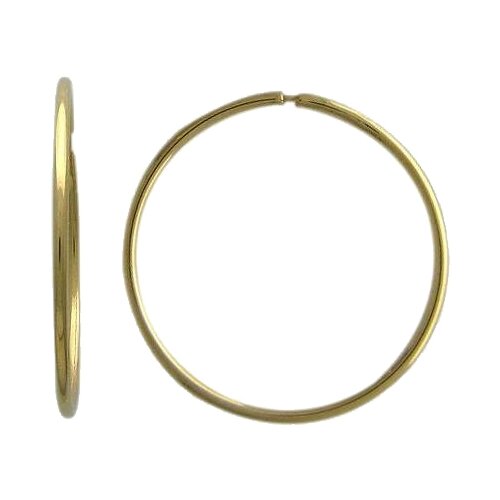 Серьги конго Эстет, желтое золото, 585 проба, размер/диаметр 30 мм