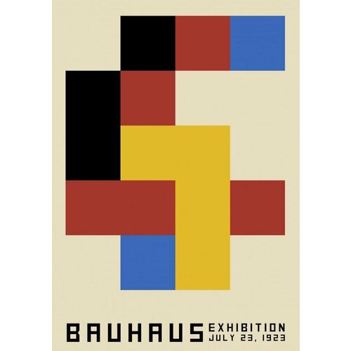Плакат, постер на холсте Bauhaus Ausstellung 1923/Выставка Баухауса 1923 г. Размер 30 на 42 см