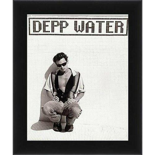 Плакат, постер на холсте Johnny Depp-Джонни Депп. Размер 21 х 30 см
