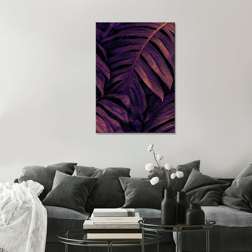 Интерьерная картина на холсте - Фиолетовые листья 20х30