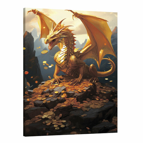 Интерьерная картина 50х70 "Сокровища драконов"