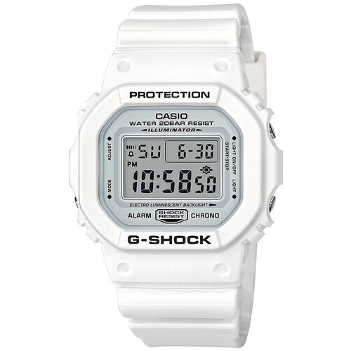 Наручные часы CASIO G-Shock DW-5600MW-7E, белый, серый