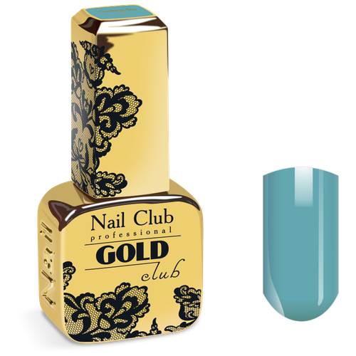 Nail Club professional Эмалевый гель-лак для ногтей с липким слоем GOLD CLUB 13 Carribean Sea, 13 мл.