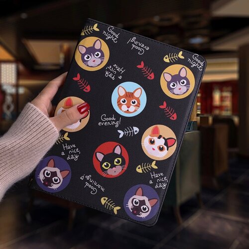 Чехол-книжка MyPads для iPad mini 5 7.9 (2019) - A2133, A2124, A2126, A2125 с мульти-подставкой с рисунком тематика котики