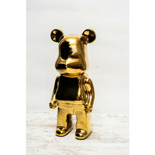 Статуэтка-копилка, фигурка Bearbrick золотая, коллекционная дизайнерская игрушка