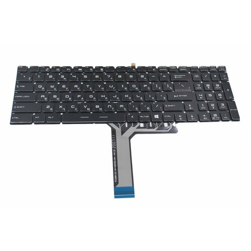 Клавиатура для MSI P75 Creator 9SD-1012RU ноутбука с белой подсветкой