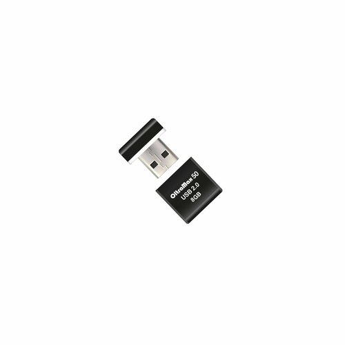 Флешка 50, 8 Гб, USB2.0, чт до 15 Мб/с, зап до 8 Мб/с, чёрная