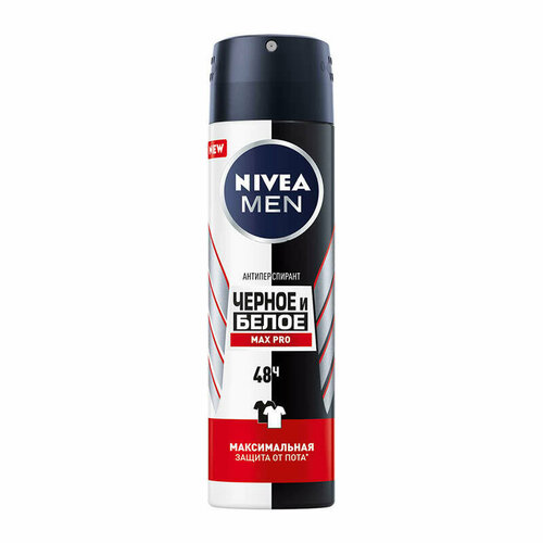 Дезодорант-антиперспирант Nivea Men Черное и Белое, спрей, 150 мл