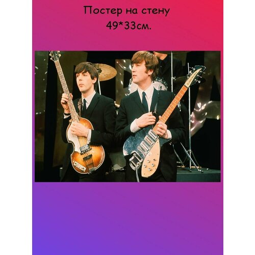 Постер, плакат на стену 'The Beatles' 49х33 см (A3+)