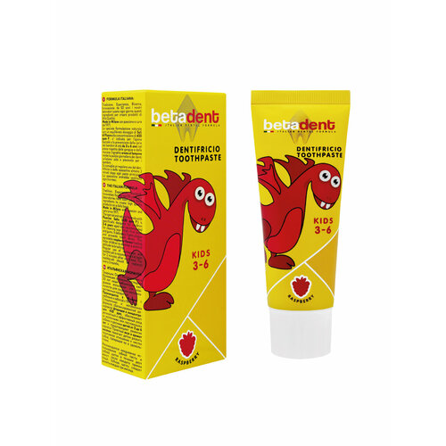 Зубная паста BETADENT Kids 3-6 со вкусом малины,75мл