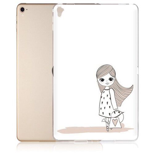 Чехол задняя-панель-накладка-бампер MyPads Девочка с сумкой для iPad Pro 2 10.5 A1701/A1709/iPad Air 3 (2019) противоударный
