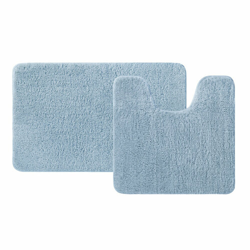 Набор ковриков для ванной комнаты 50х80 + 50х50 микрофибра синий IDDIS BSET03Mi13
