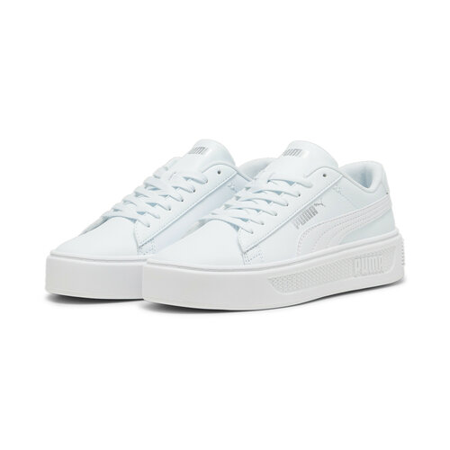 Кеды PUMA Smash Platform v3 Sneakers Women, размер 8, белый, голубой