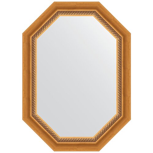 Зеркало в багетной раме - состаренное золото с плетением 70 mm (53x73 cm) (EVOFORM) BY 7105