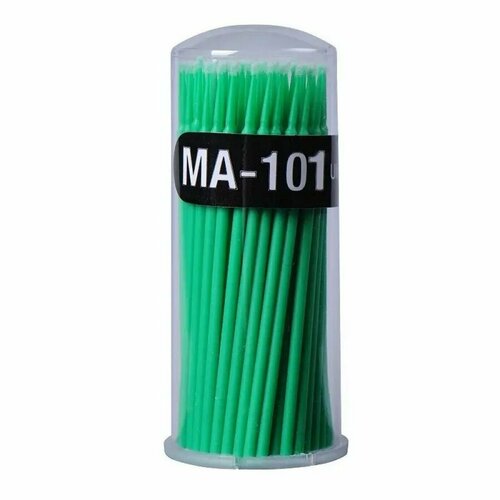 Kristaller Микробраши одноразовые для нанесения растворов / MA-101 Fine, зеленый, 100 шт, 2 штуки
