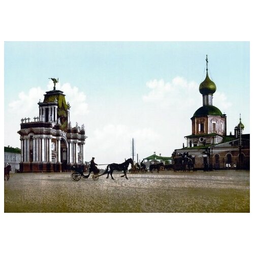Постер на холсте Башни Кремля (Kremlin towers) 72см. x 50см.