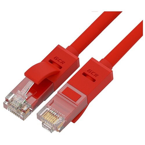 Сетевой кабель GCR UTP 24AWG cat.5e RJ45 T568B 15.0m Red GCR-LNC04-15.0m