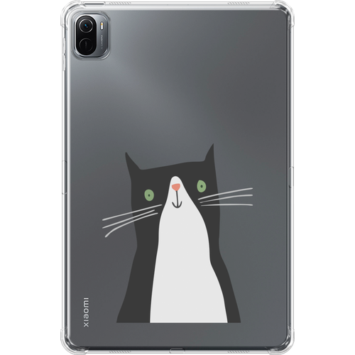 Противоударный силиконовый чехол для планшета Xiaomi Mi Pad 5/5 Pro 11.0 Черно-белый кот