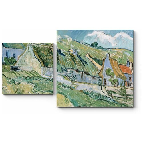 Модульная картина Коттеджи, Винсент Ван Гог 70x42