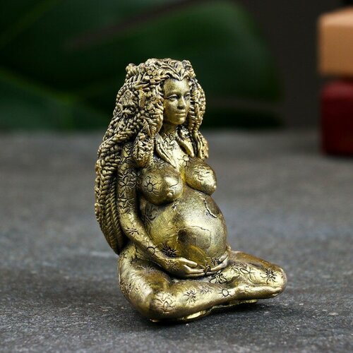 Хорошие сувениры Фигура "Богиня Гайя" старое золото, 10х7х6см