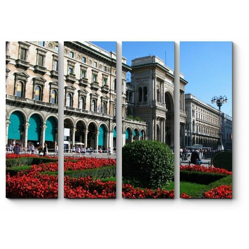 Модульная картина Соборная Площадь, Милан 90x68