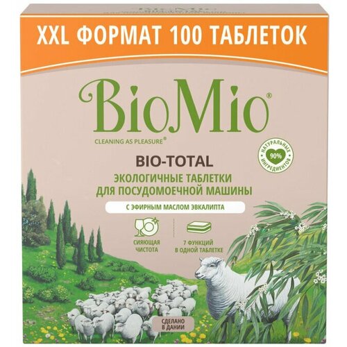 Таблетки для ПММ BioMio BIO-TOTAL с эфирным маслом эвкалипта 100шт/уп