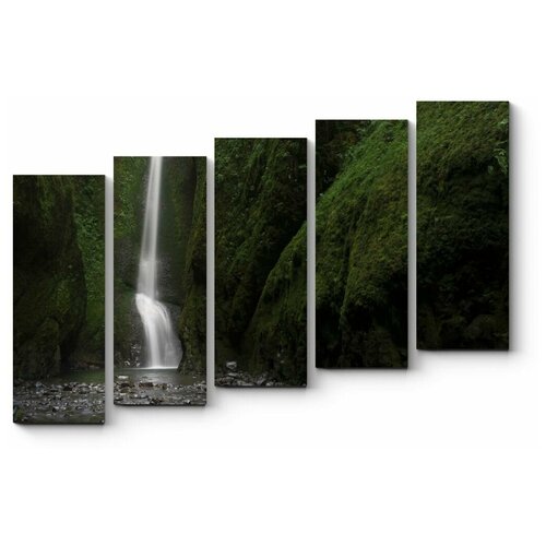 Модульная картина Водопад в сердце леса220x154