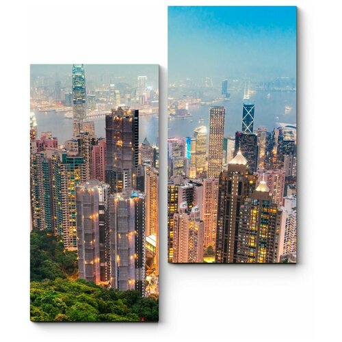 Модульная картина Панорама Гонконга 40x50