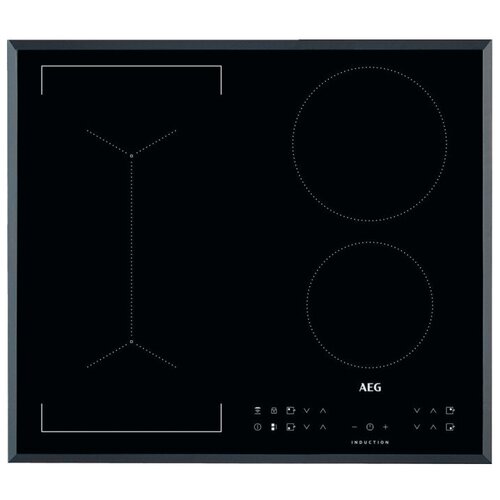 Индукционная варочная панель AEG IKB 64341 FB, с рамкой, цвет панели черный, цвет рамки черный