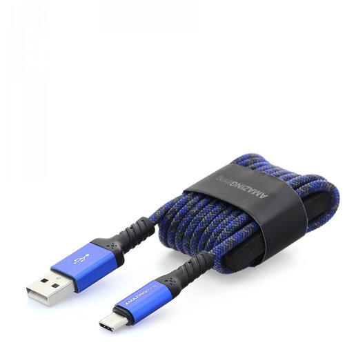Кабель AMAZINGthing SupremeLink Bullet Shield USB - USB Type-C, 1.2 м, 1 шт., blue
