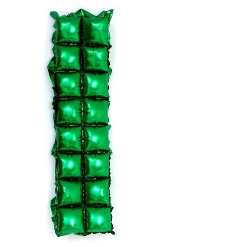 Панно фольгированное, 37 х 142 см, 2 ряда, цвет зелёный