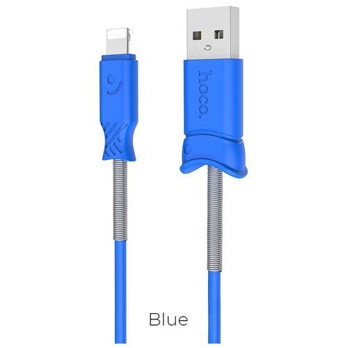 Кабель USB HOCO X24 Pisces, USB - Lightning, 2.4А, 1 м, синий