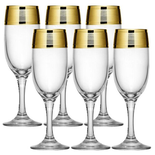 Набор 6-ти бокалов для шампанского «лофт» 190 мл