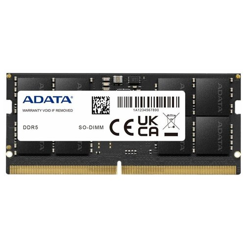 Модуль памяти ADATA32GB ADATA DDR5 4800 SO DIMM AD5S480032G-S Non-ECC, CL40, 1.1V, RTL (936622)