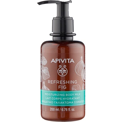 APIVITA/апивита, Увлажняющее молочко для тела Освежающий инжир / Натуральный тонизирующий крем для тела для женщин и мужчин, 200 мл
