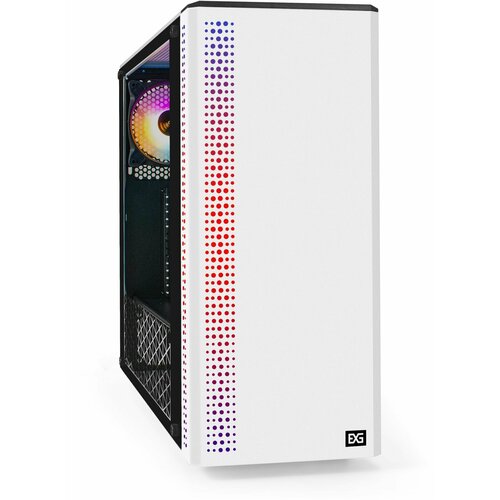 Корпус Miditower ExeGate Mistery Z4 White (ATX, без БП, 2*USB+1*USB3.0, HD аудио, белый, вент. 12 см с RGB подсветкой, пылевые фильтры, боковая панель - закаленное стекло) EX294390RUS