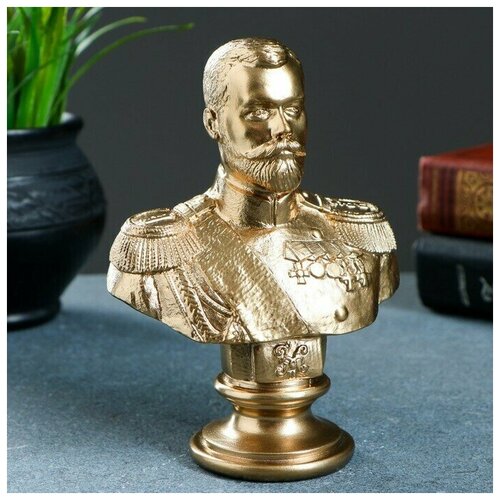 Бюст Николай II бронза 15см