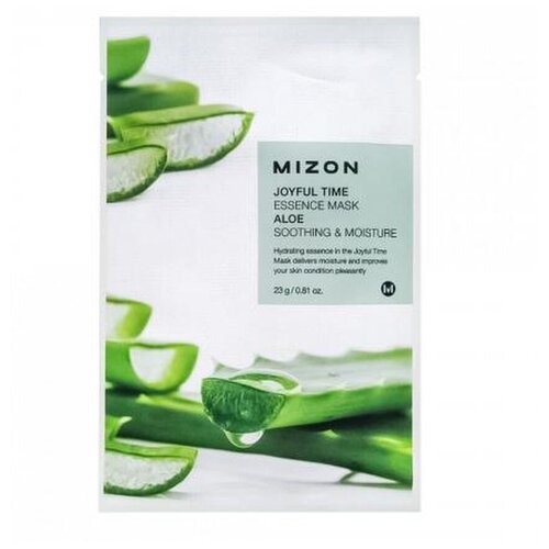 MIZON Тканевая маска для лица с экстрактом сока алоэ Joyful Time Essence Mask Aloe, 23 мл, 1 шт